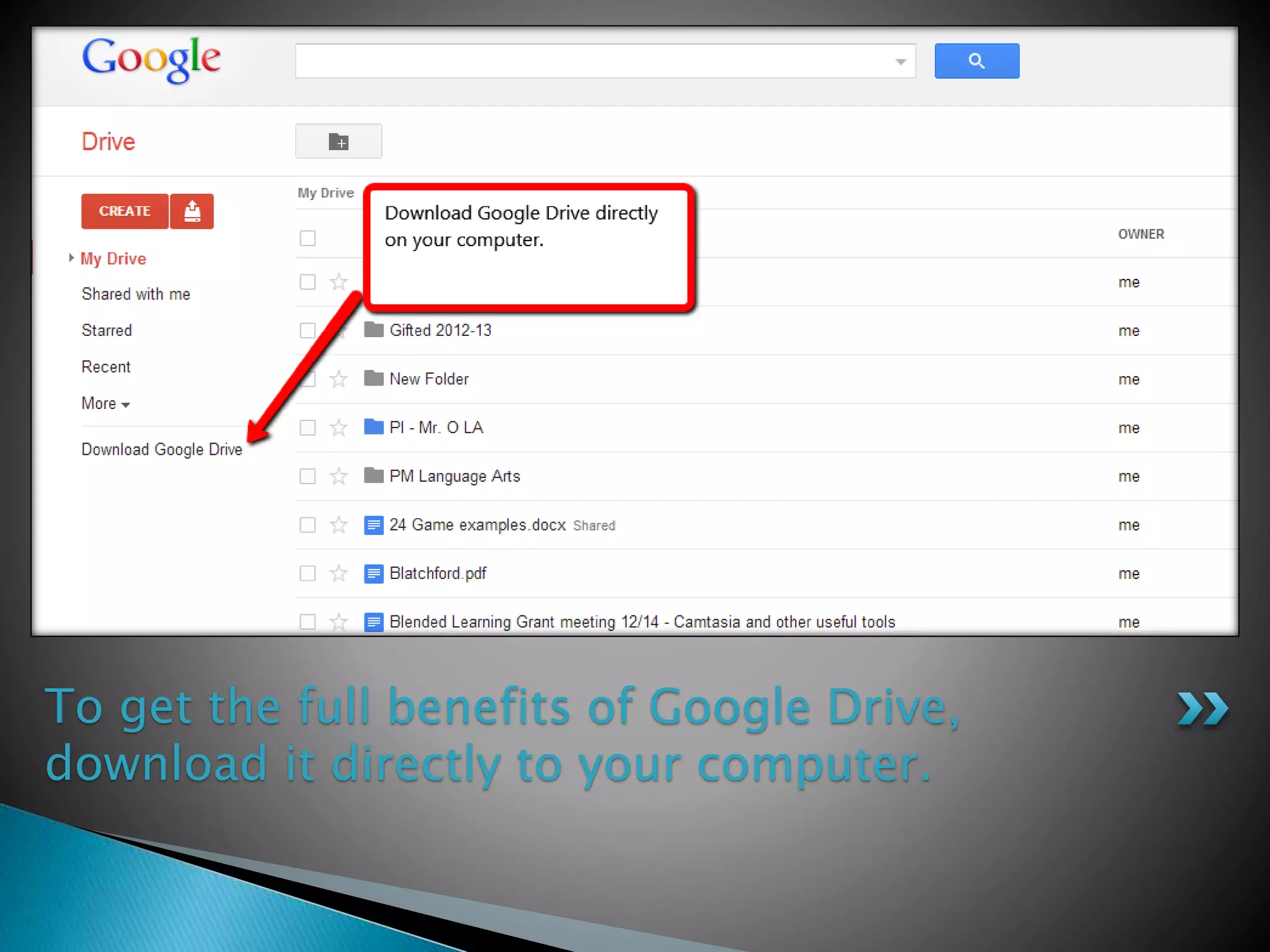 using google drive on your computer | PPTX