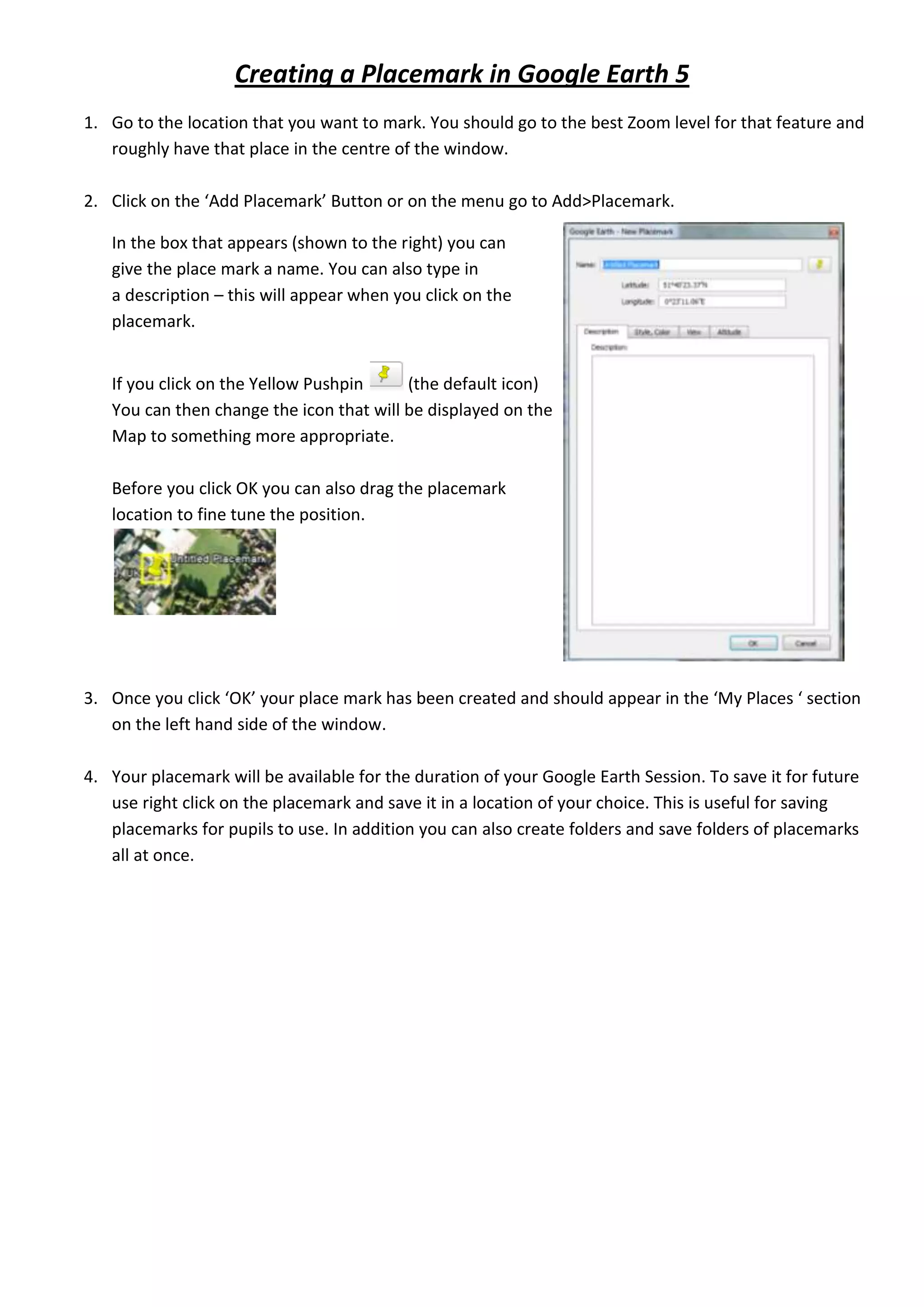 Using Google Earth In The Primary Classroom | DOCX