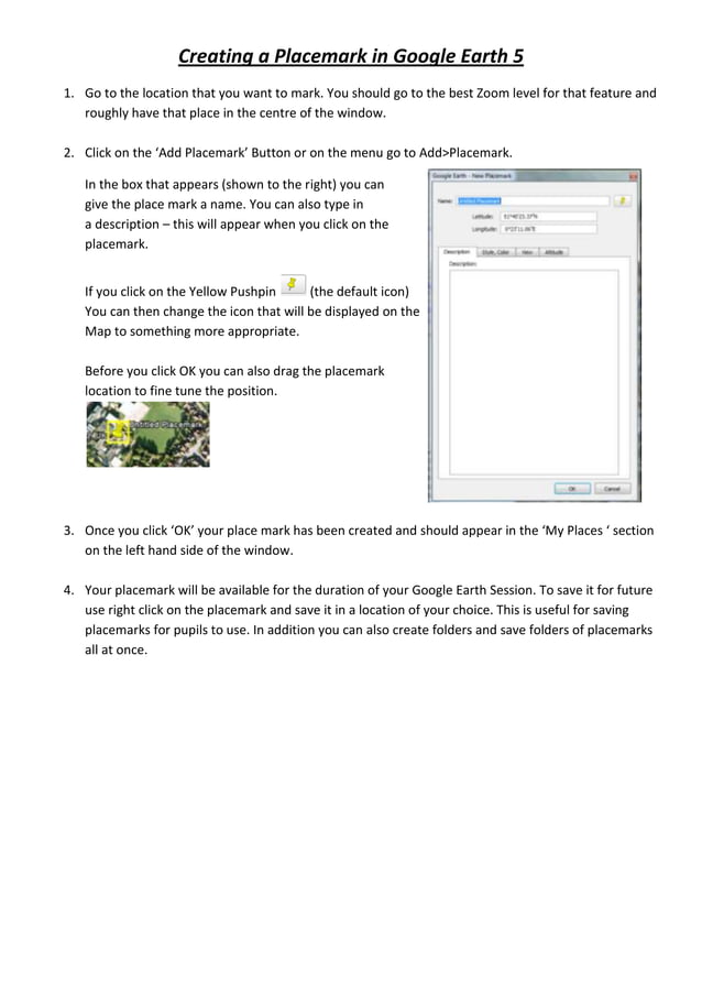 Using Google Earth In The Primary Classroom | DOCX