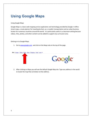 Using google maps | DOCX