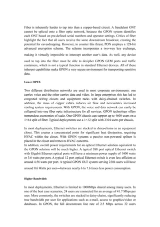 Using GPON For FTTD Applications | DOC