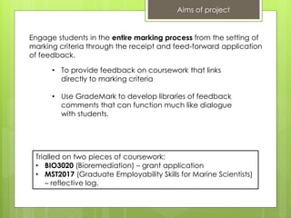 Using GradeMark to improve feedback and involve students in the marking process | PPT