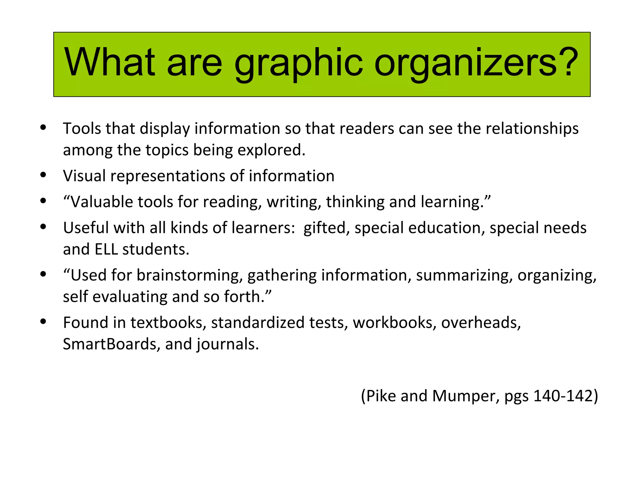 Using graphic organizers with nonfiction texts | PPT