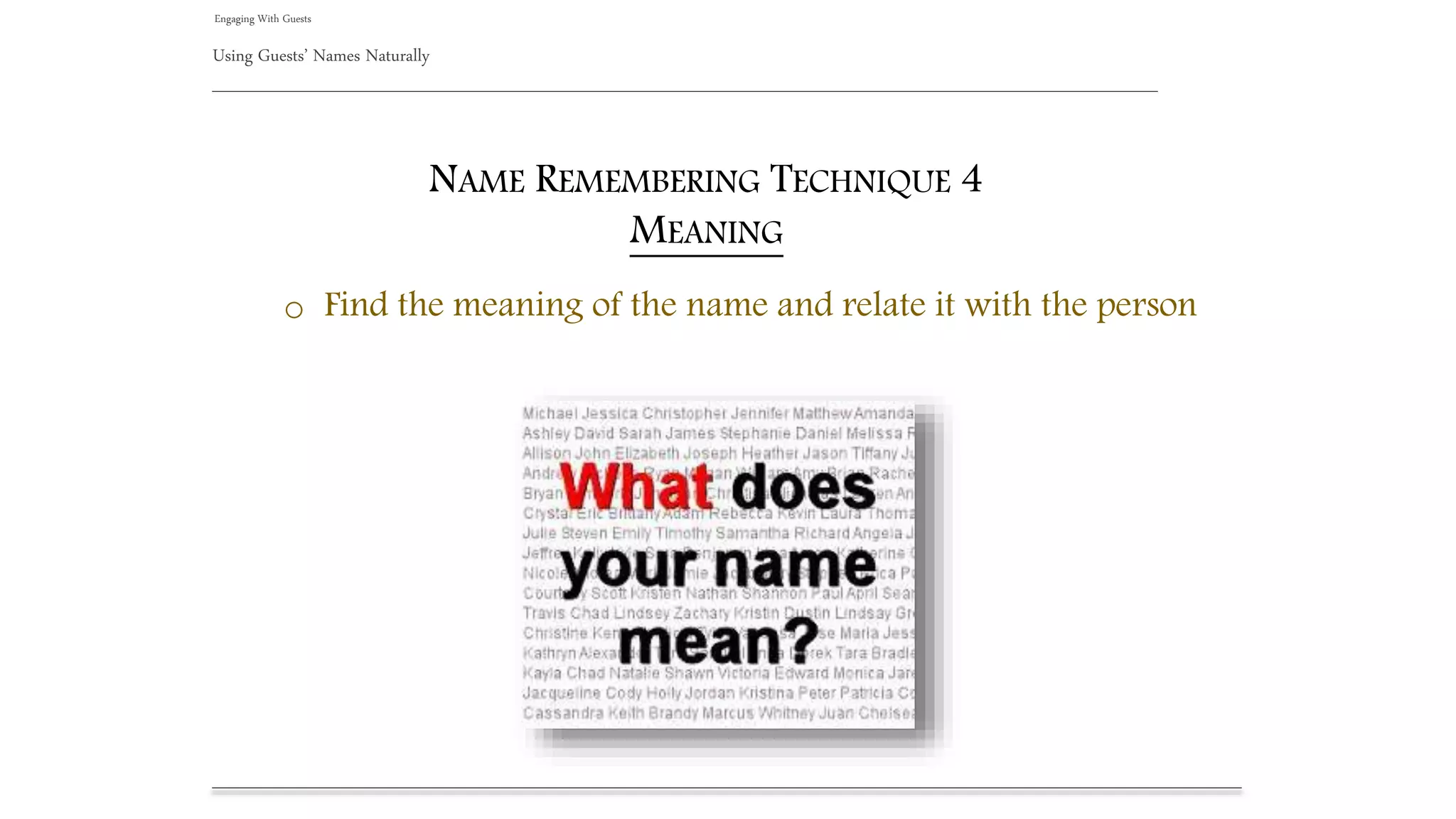 Using Guests' Names | PPTX