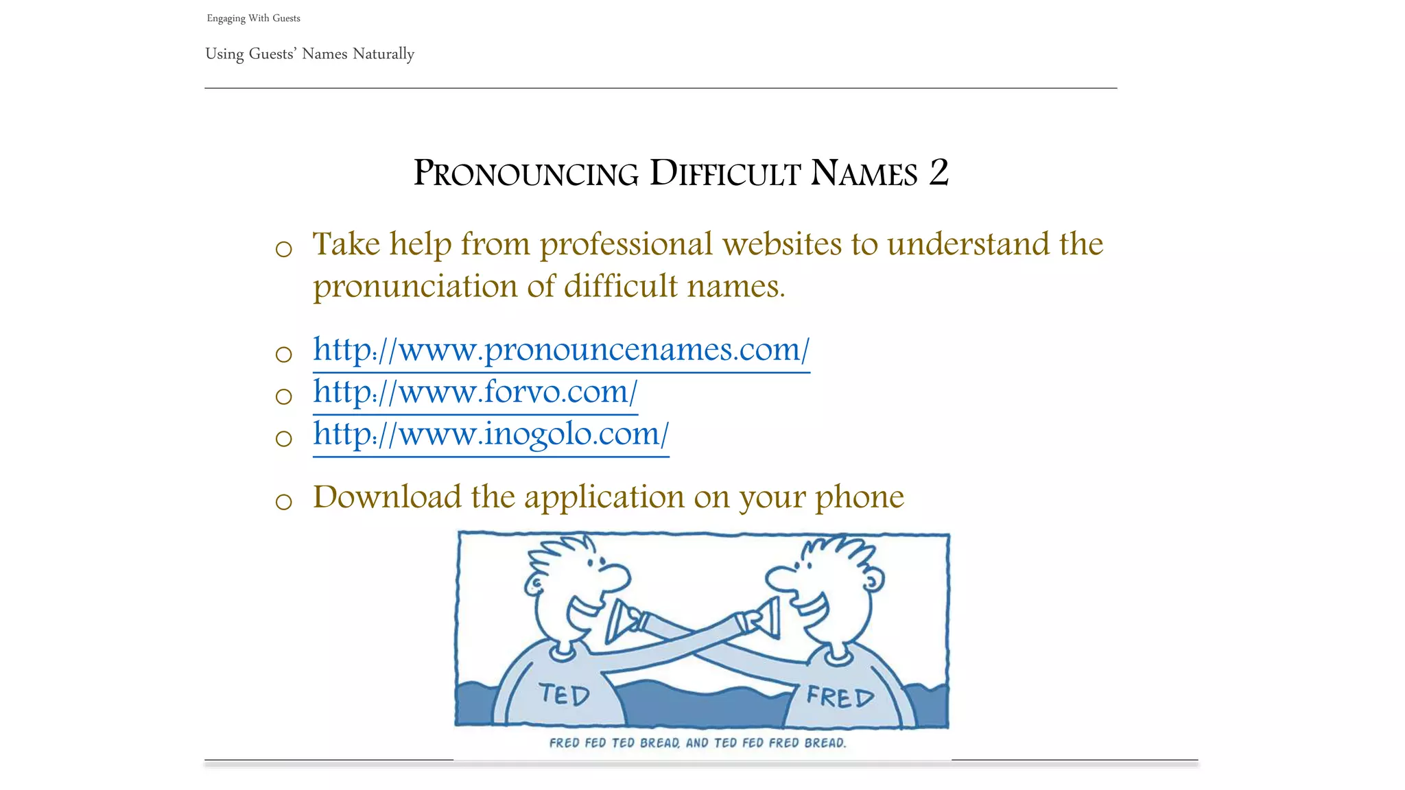 Using Guests' Names | PPTX