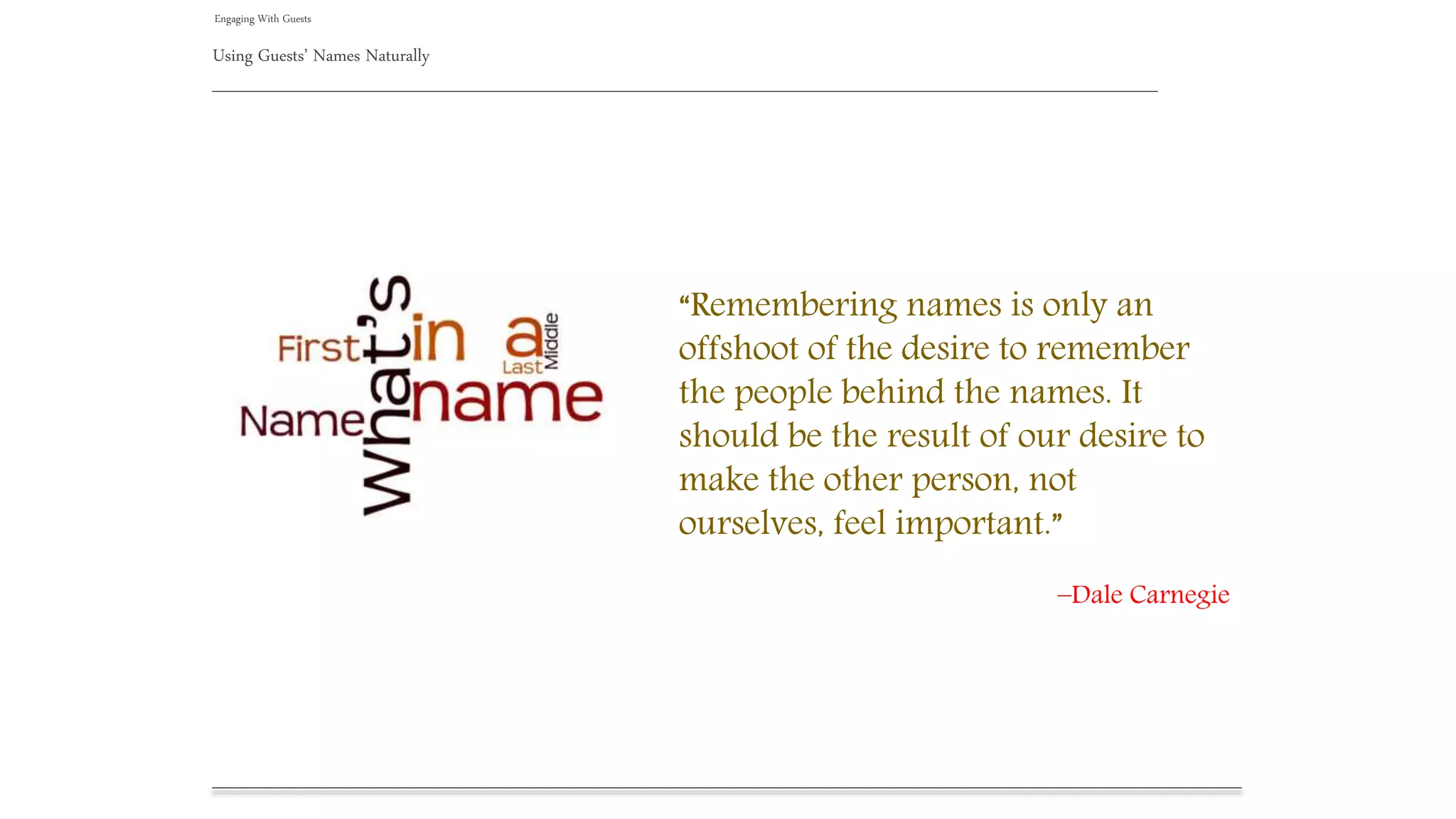 Using Guests' Names | PPTX