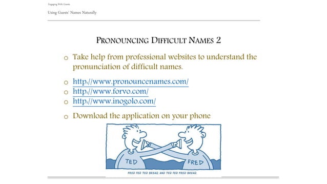 Using Guests' Names | PPTX | Technology & Computing