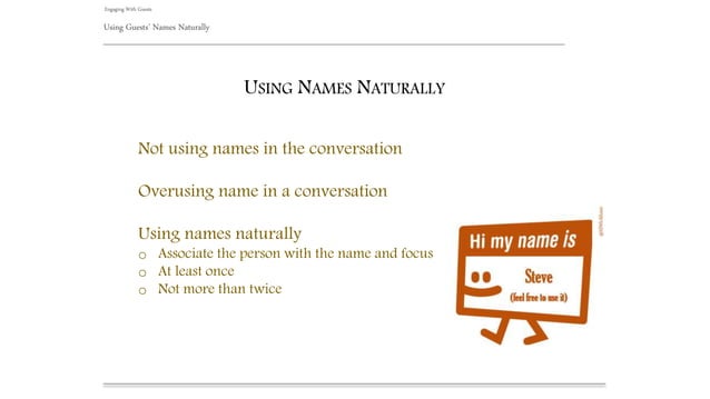 Using Guests' Names | PPTX | Technology & Computing
