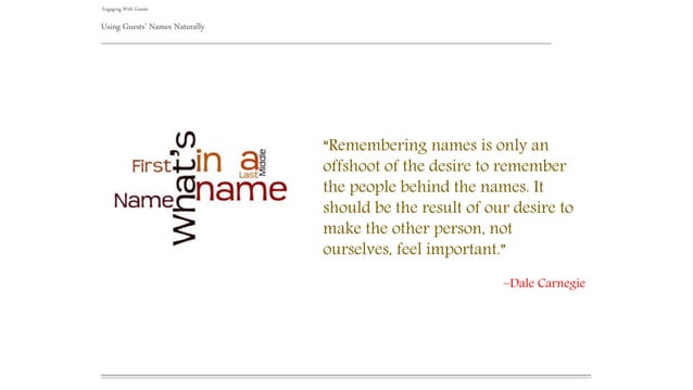 Using Guests' Names | PPTX | Technology & Computing