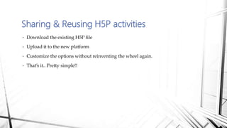 Using h5p with moodle | PPTX