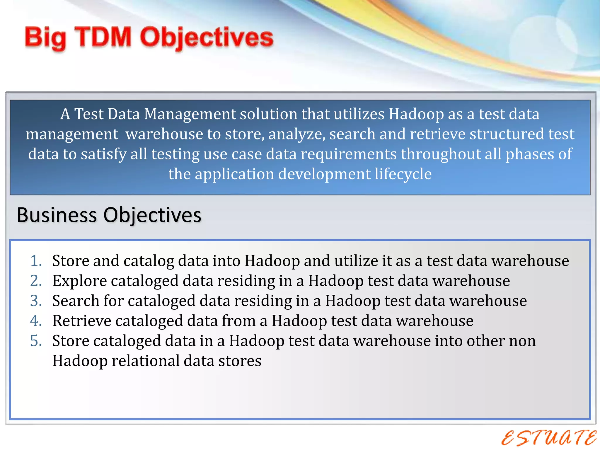 Using Hadoop For Enterprise Data Management Ppt