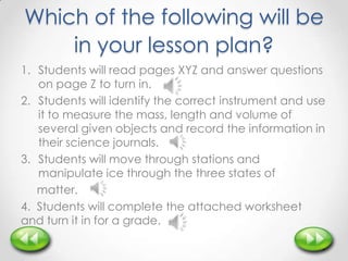 Using hands on activities in the science classroom | PPTX