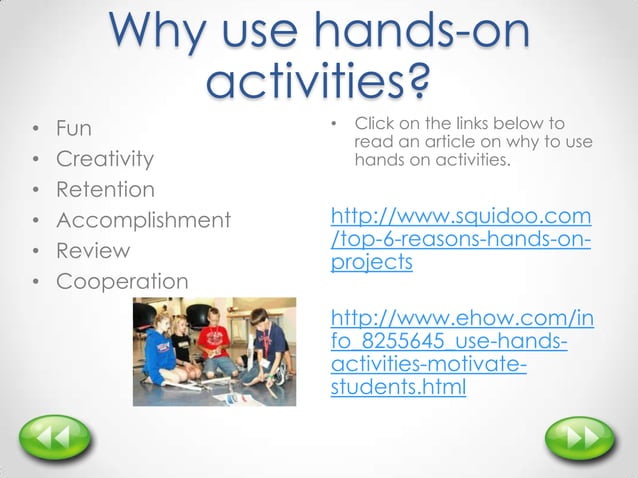 Using hands on activities in the science classroom | PPTX | Chemistry ...