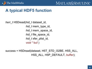 Using HDF5 in MATLAB | PPT