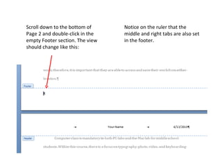 Using Headers and Footers in Word | PPT