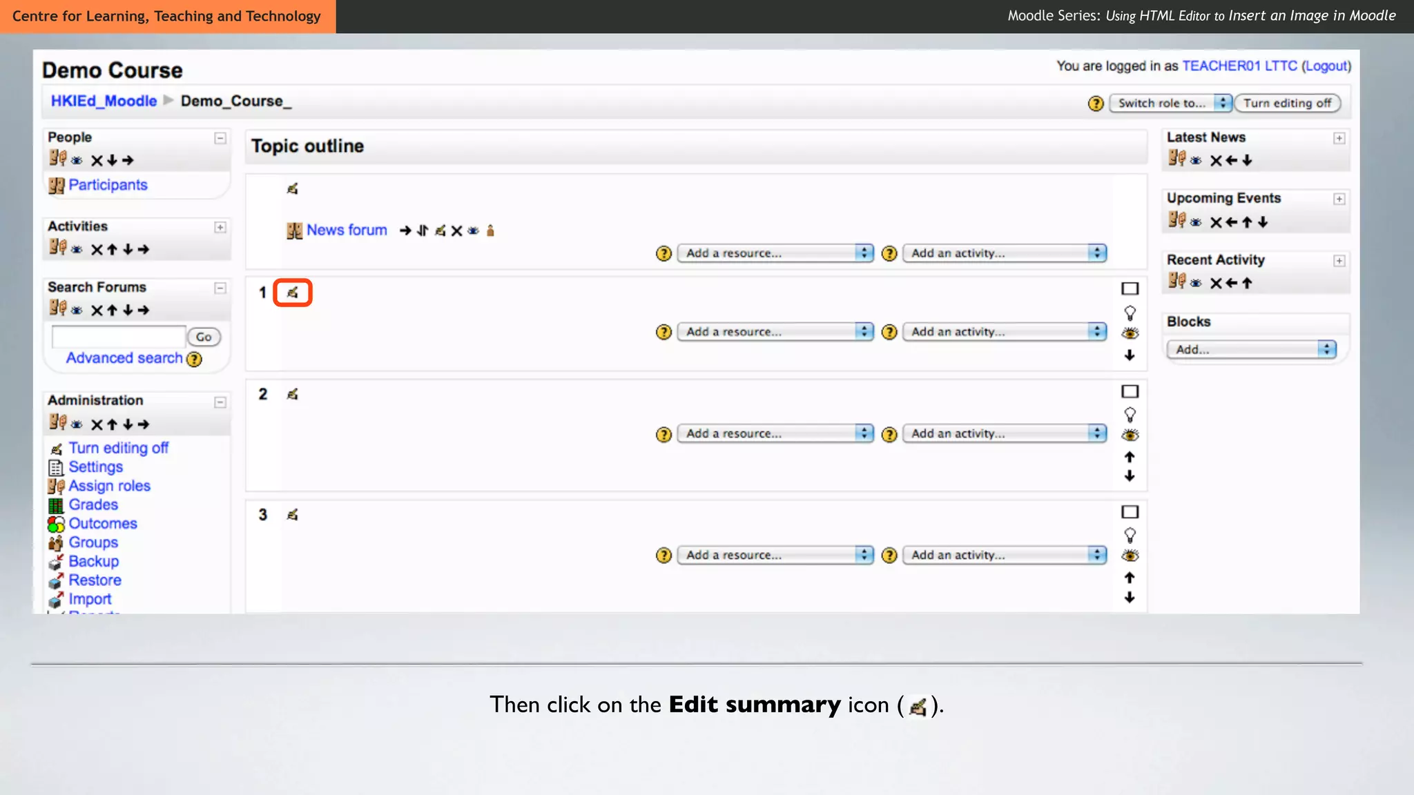 Using Html Editor To Insert An Image In Moodle Ppt