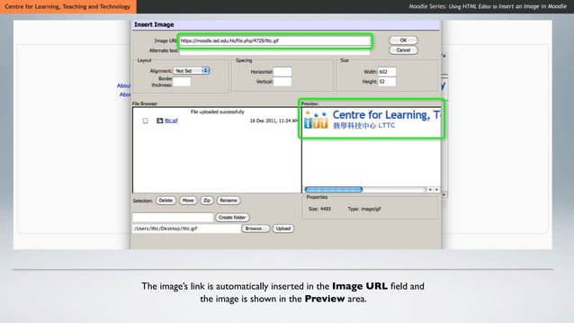Using Html Editor To Insert An Image In Moodle Ppt