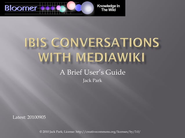 Using MediaWiki IBIS Conversation Extension | PPT