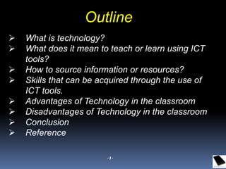 Importance of ICT in the Classroom | PPSX