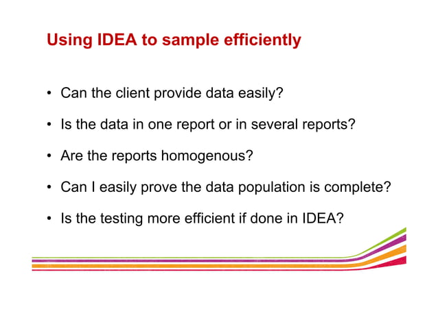 Using IDEA to Create a Sampling Methodology | PDF