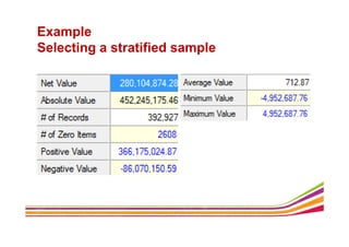 Using IDEA to Create a Sampling Methodology | PDF