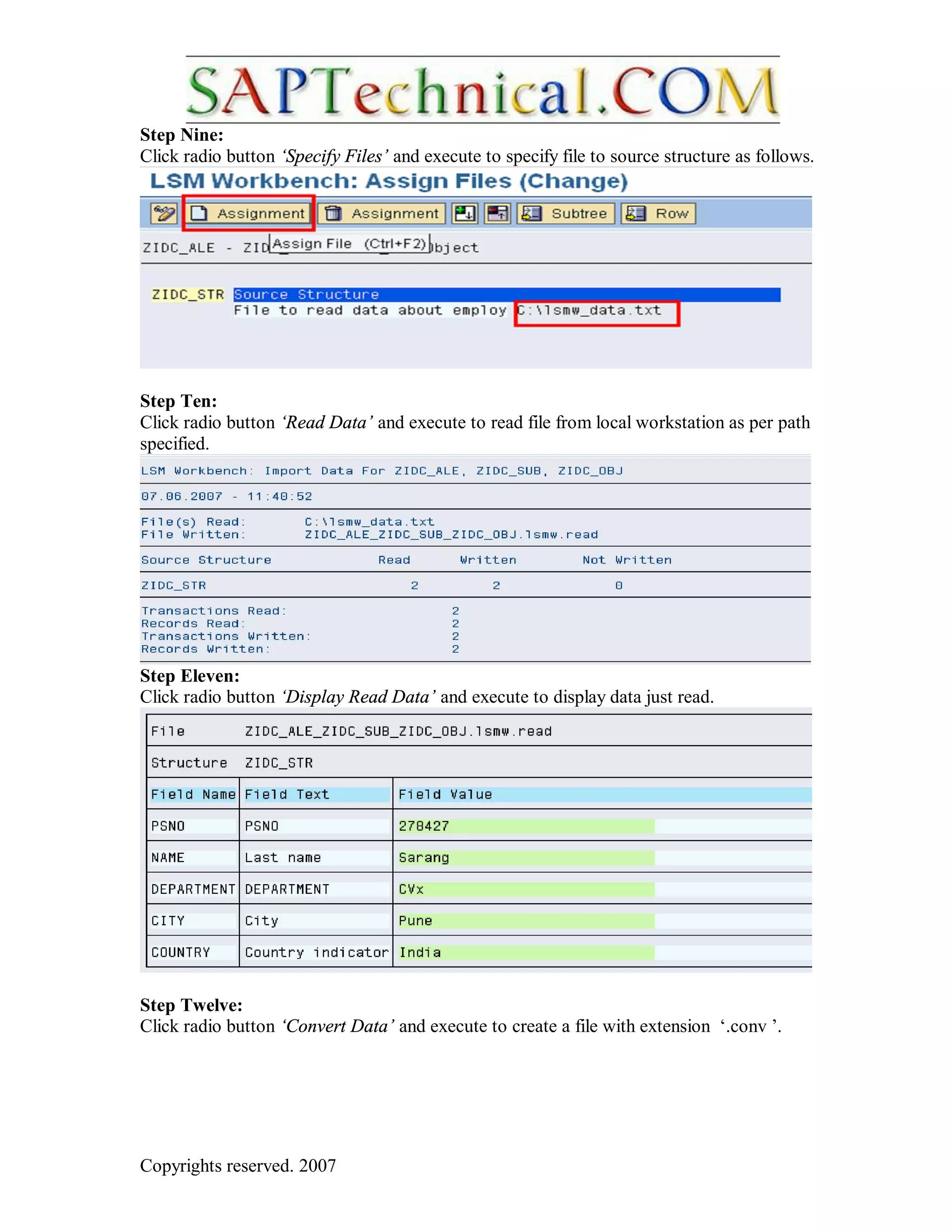 Using idoc method in lsmw | PDF