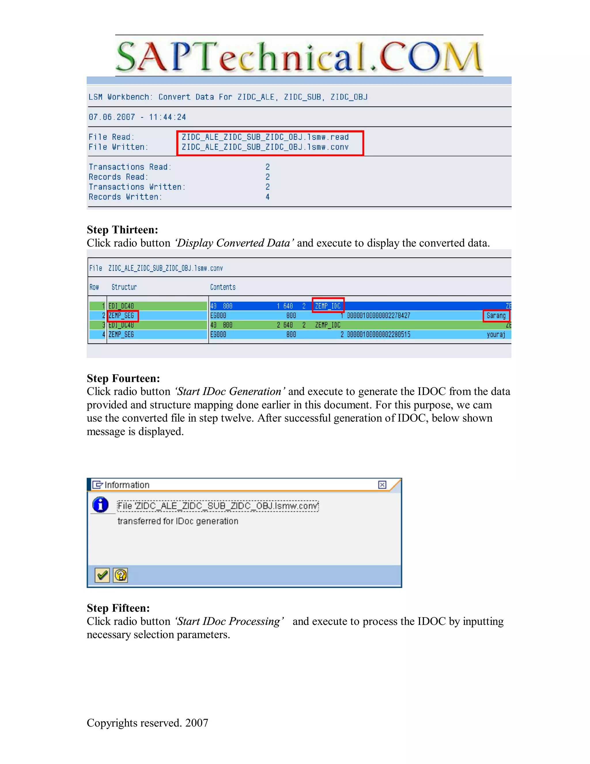 Using idoc method in lsmw | PDF