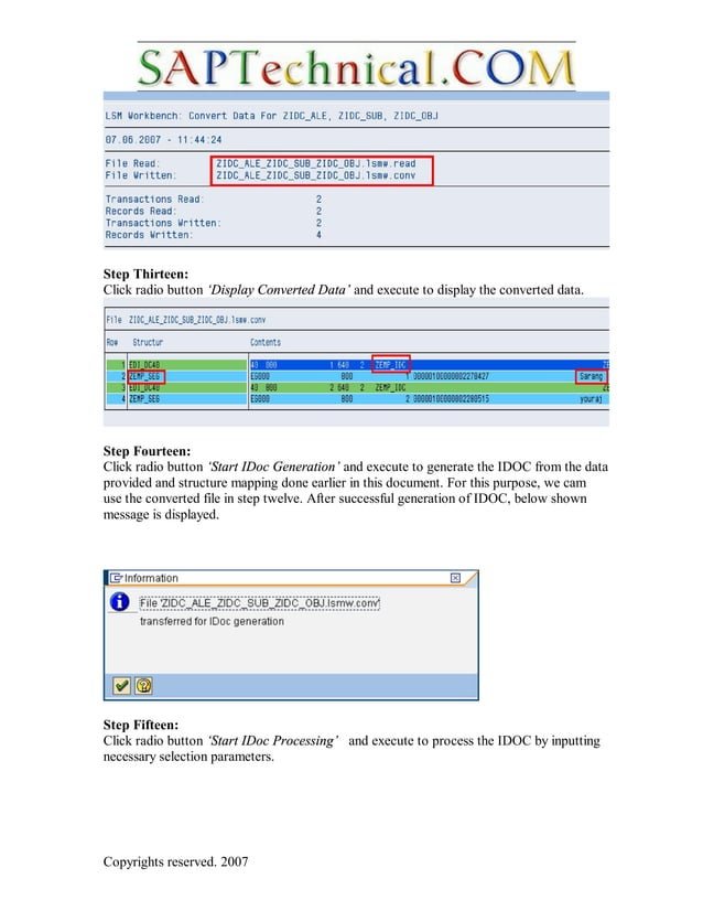 Using idoc method in lsmw | PDF