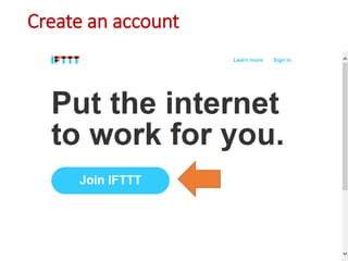 Using IFTTT to follow topics on blogs | PPT