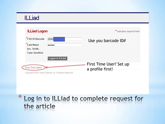 Using ILLiad (Interlibrary Loan) | PPTX