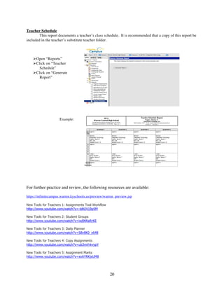 Using Infinite Campus (Revised) | PDF