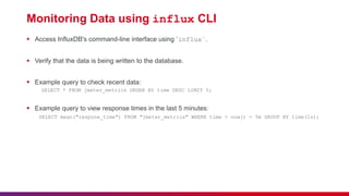 Using InfluxDB for real-time monitoring in Jmeter | PPTX