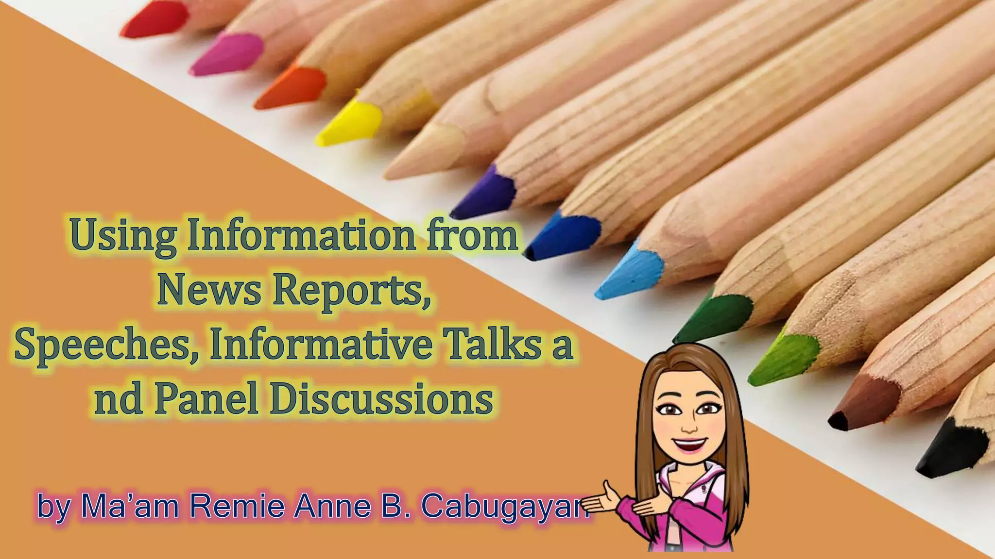 Using Informations from News, Speech, Informative Talks and Pannel ...