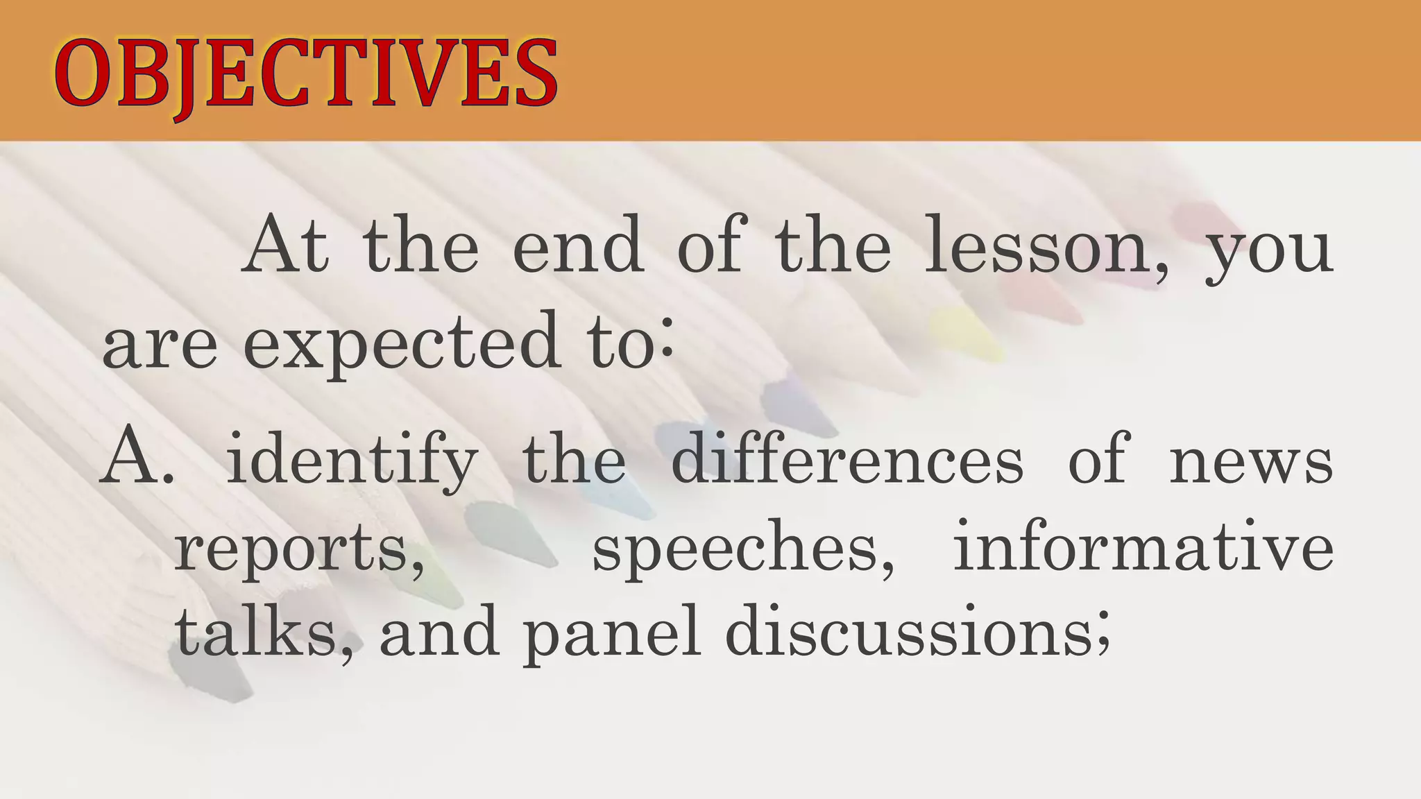 Using Informations from News, Speech, Informative Talks and Pannel ...