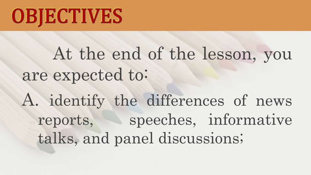 Using Informations from News, Speech, Informative Talks and Pannel ...