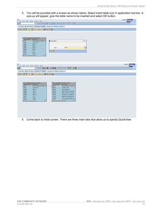Using infoset query %2c sap query and quick viewer | PDF | Free Download
