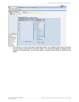 Using infoset query %2c sap query and quick viewer | PDF | Free Download