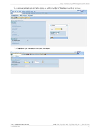 Using infoset query ,sap query and quick viewer | PDF