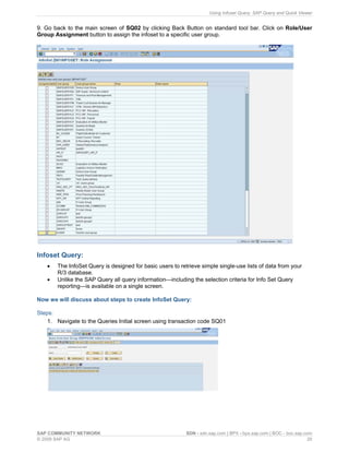 Using infoset query ,sap query and quick viewer | PDF