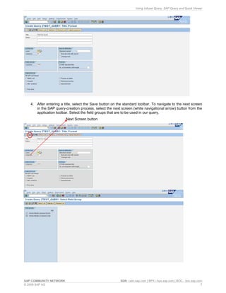 Using infoset query ,sap query and quick viewer | PDF