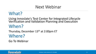 Using Innoslate for Model-Based Systems Engineering | PPTX