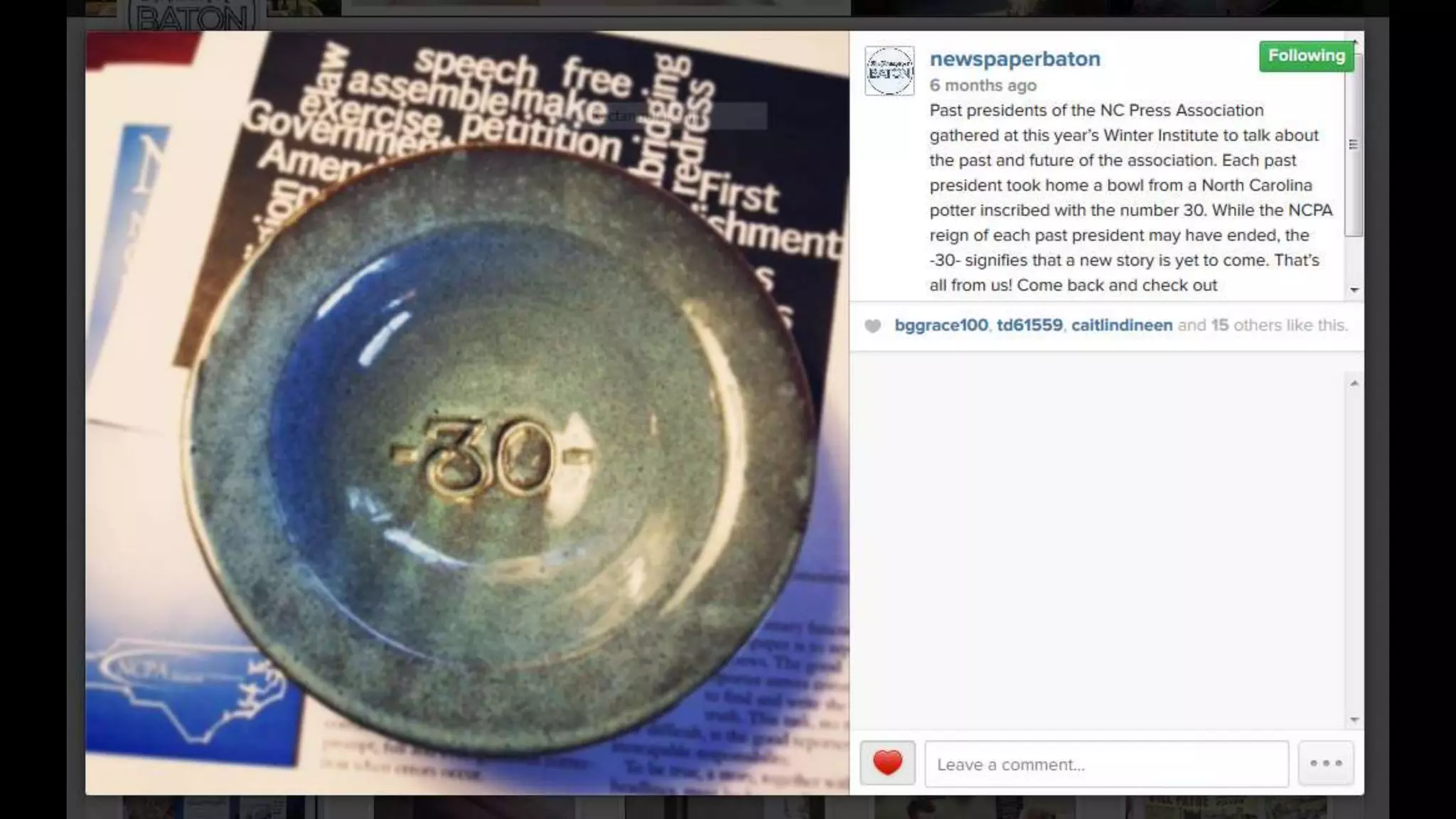 Using Instagram: Newspaper Baton - Beth Grace | PPTX