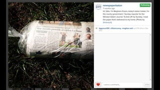 Using Instagram: Newspaper Baton - Beth Grace | PPTX
