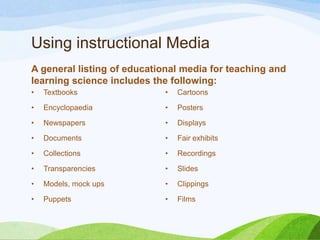 Using instructional media | PPTX