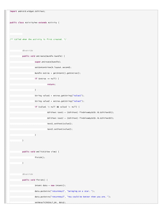 Using intents in android | PDF