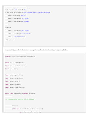 Using intents in android | PDF