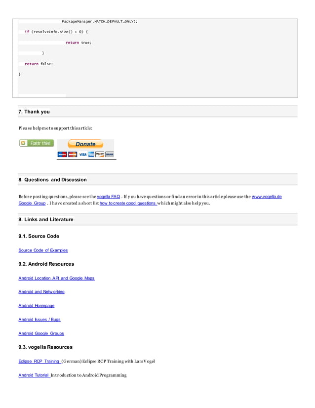 Using intents in android | PDF