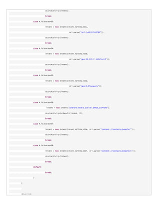Using intents in android | PDF
