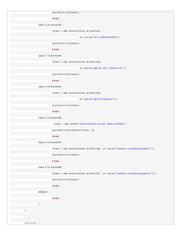 Using intents in android | PDF
