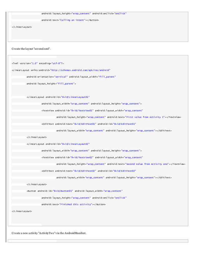 Using intents in android | PDF